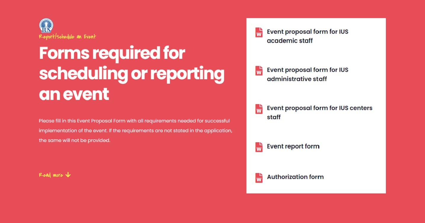 Report/Schedule an Event